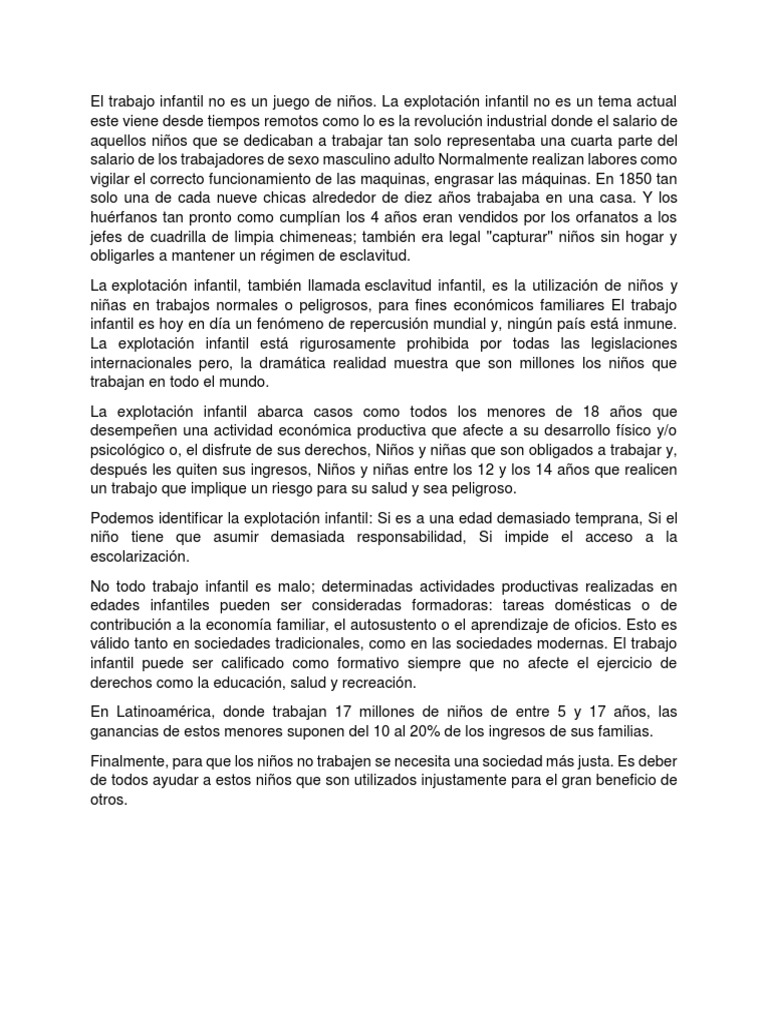 Lucha contra el trabajo infantil | PDF | Trabajo infantil | Economias