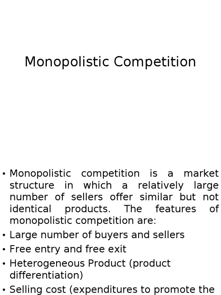 Monopolistic Competition Explained | PDF | Monopoly | Demand