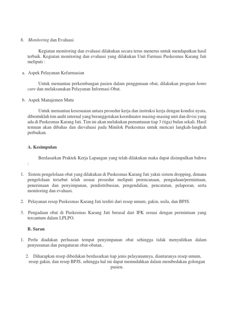 Contoh Evaluasi Magang | PDF