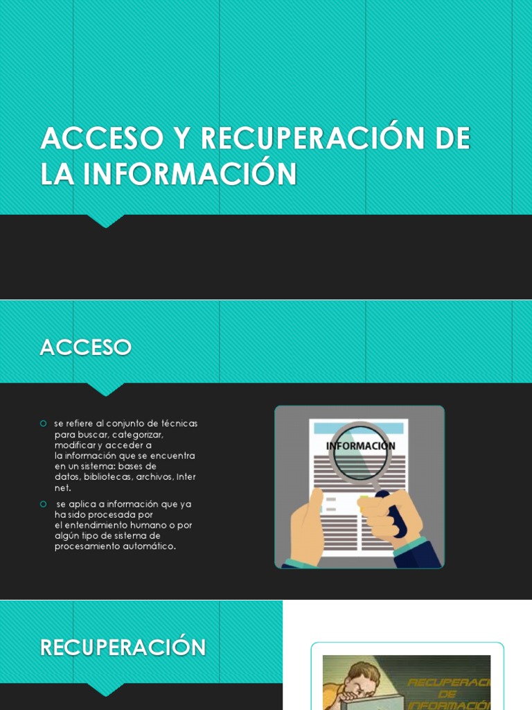 Acceso y Recuperación de La Información | PDF