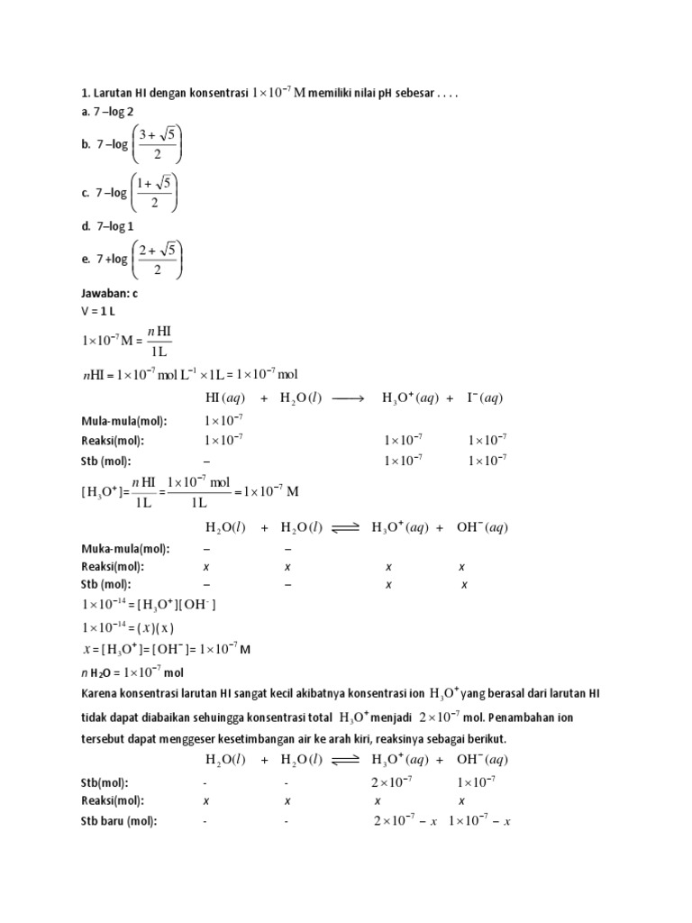 Kumpulan Soal Asam-Basa, Titrasi, Dan KSP | PDF