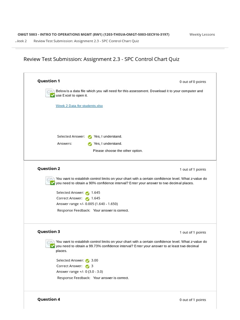 Review Test Submission - Assignment 2.3 - SPC Control Chart .. - 2 ...