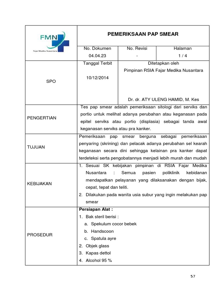 Pemeriksaan Pap Smear | PDF | Kesehatan Holistik | Sains & Matematika