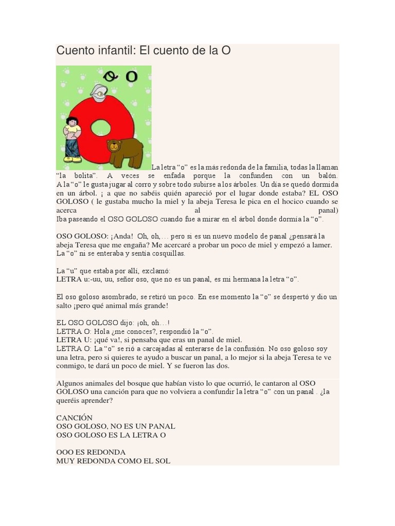 Cuento de La o | PDF