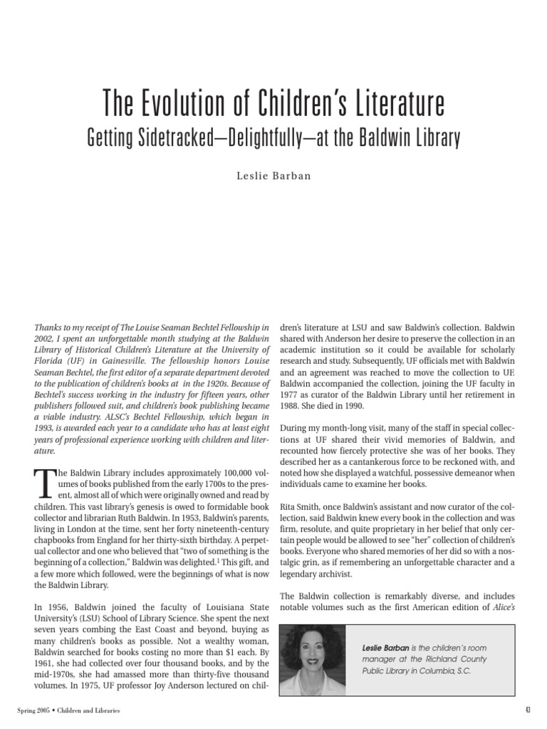 The Evolution of Childrens Literature | PDF | Children's Literature ...