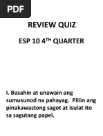 Esp 10 4TH Quarter Exam | PDF