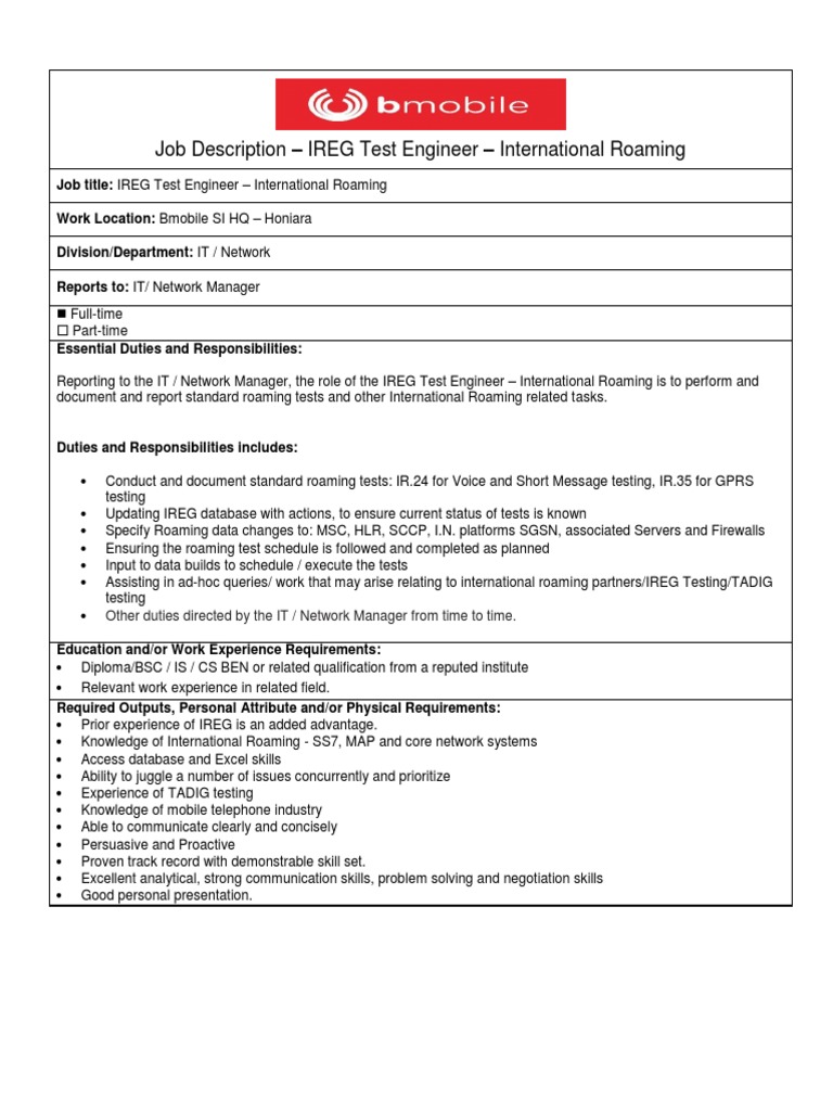 IREG Engineer International Roaming | PDF | Roaming | Databases