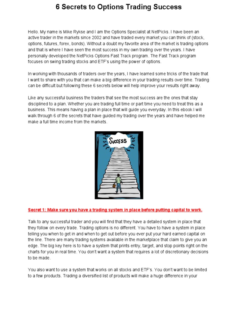 6 Secretsto Options Trading Success | PDF | Put Option | Option (Finance)