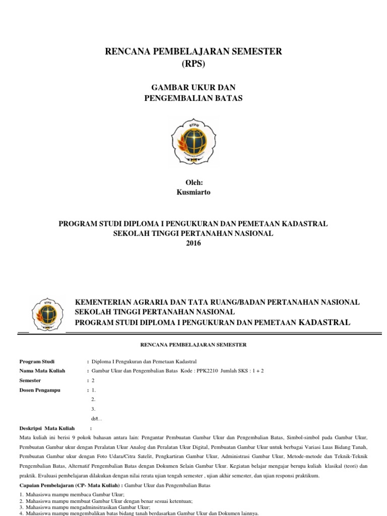 RPS GAMBAR - RPS-Gambar-Ukur-dan-Pengembalian-Batas-1 PDF | PDF