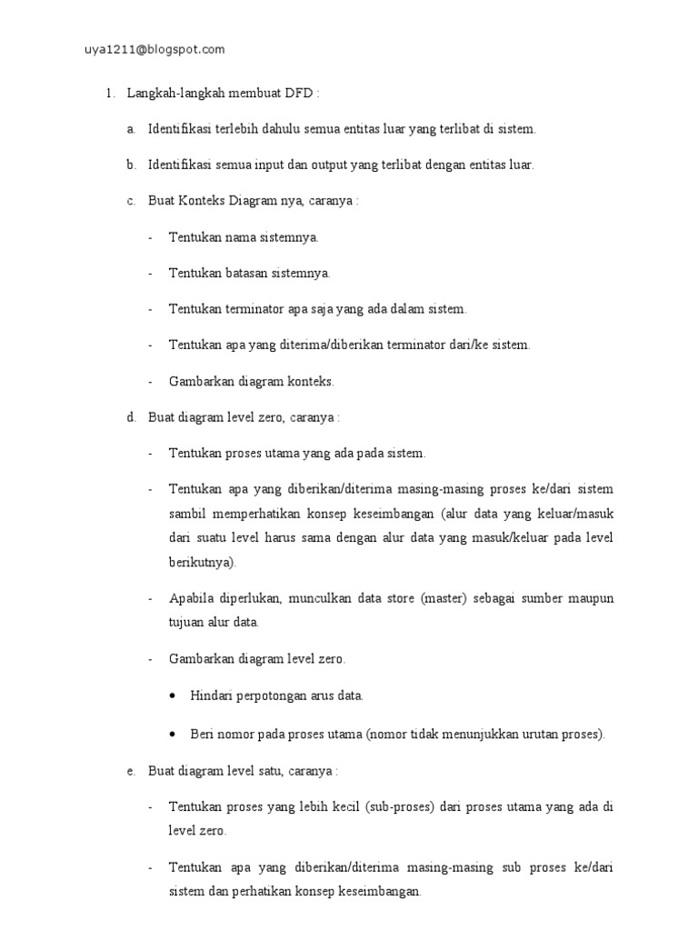 Langkah Membuat DFD | PDF