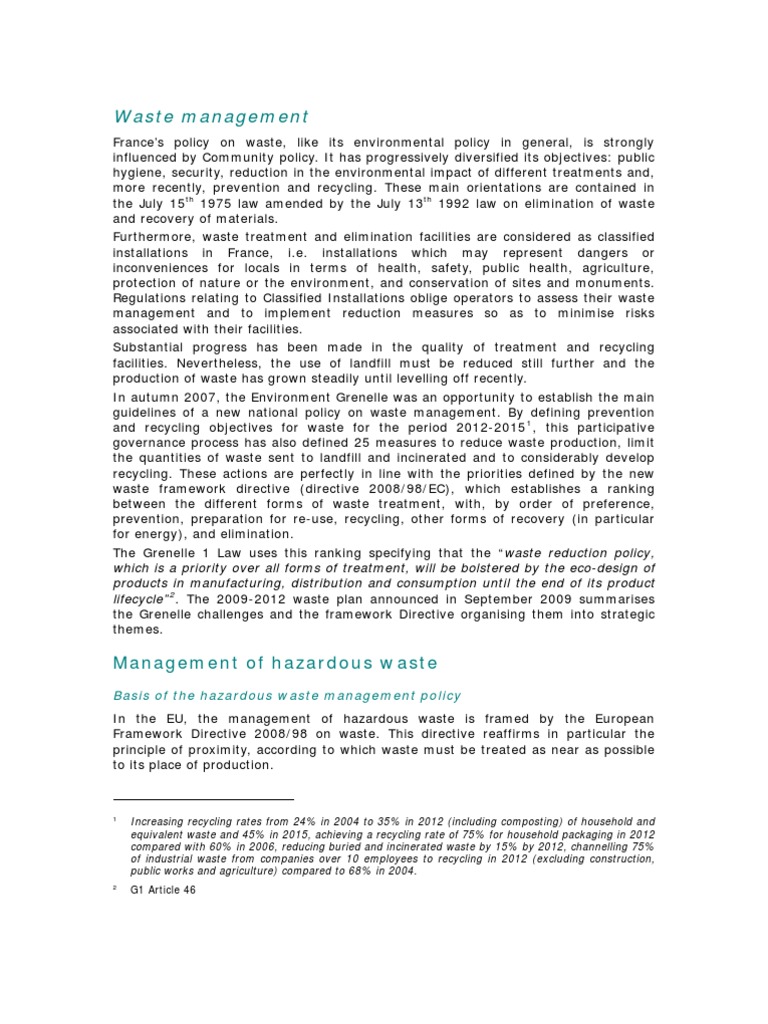 Waste Management | PDF | Waste Management | Waste