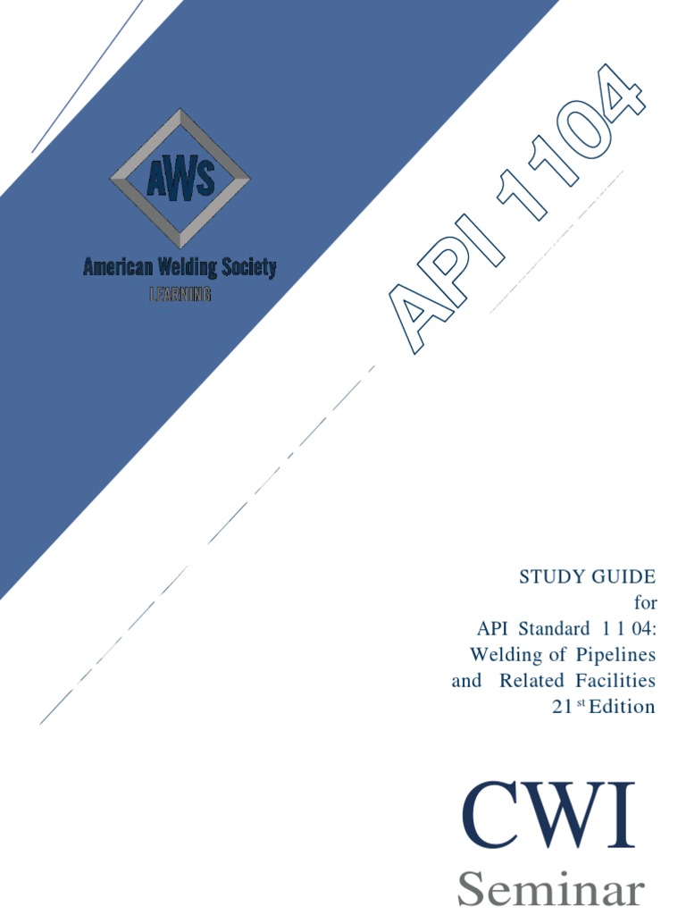 AWS - Study Guide For API Standard 1104 - 21st Edition - 2017.pdf Versión 1 | PDF ...