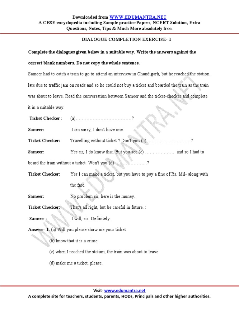 2 Dialogue Completion PDF | PDF