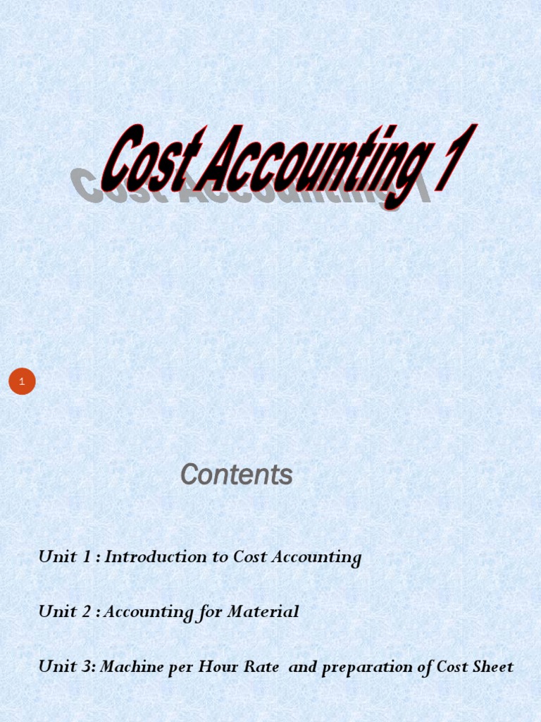 Cost Accounting | PDF