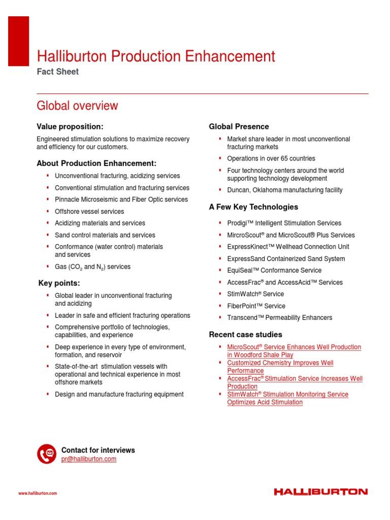 Production Enhancement Fact Sheet | PDF