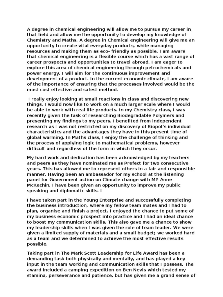 Personal Statement Final | PDF | Teaching Mathematics | Engineering