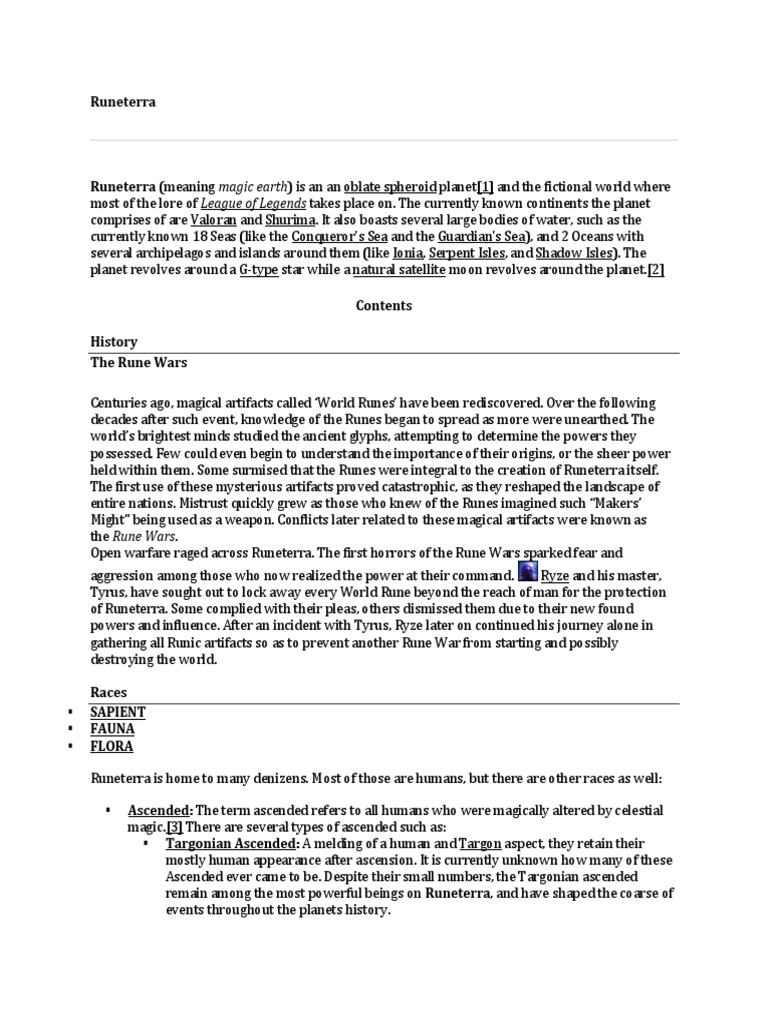 Runeterra | PDF | Deities | Nature