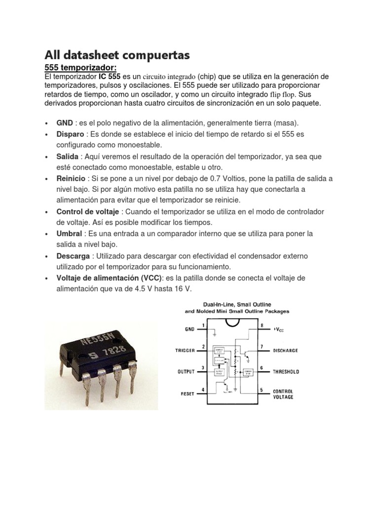All Datasheet Compuertas | PDF | Componentes eléctricos | Ingeniería ...