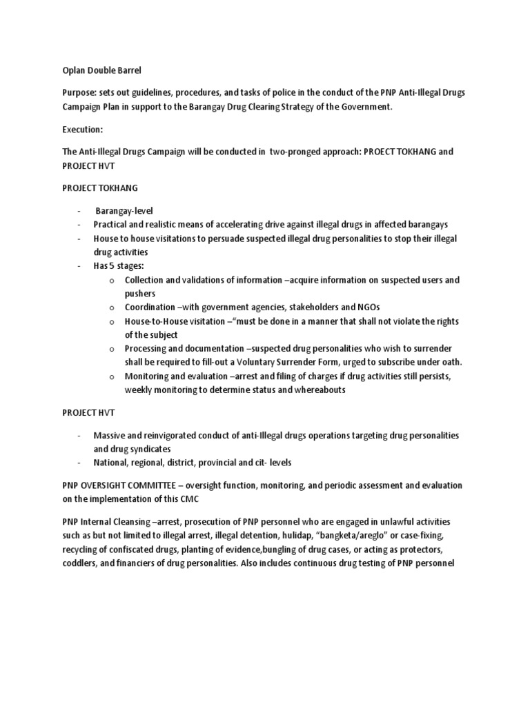 Oplan Double Barrel | PDF