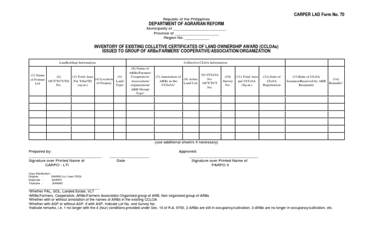 CARPER LAD Form No. 70.docx | Business