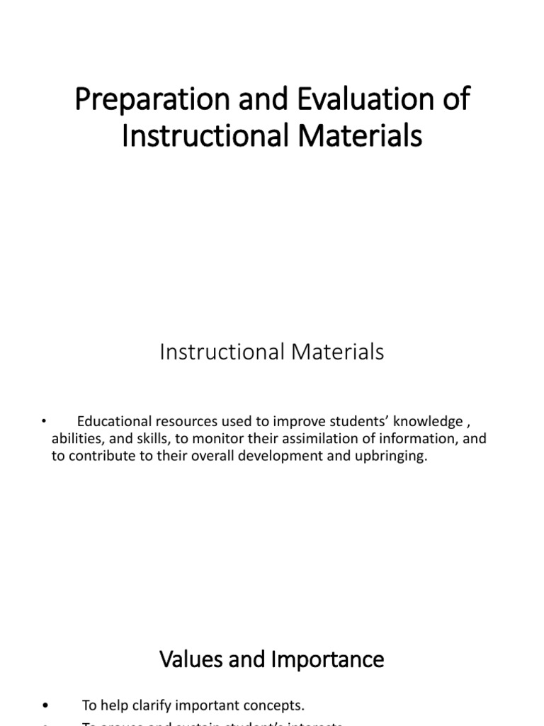 Guide to Effective Instructional Materials | PDF | Microform | Videotape