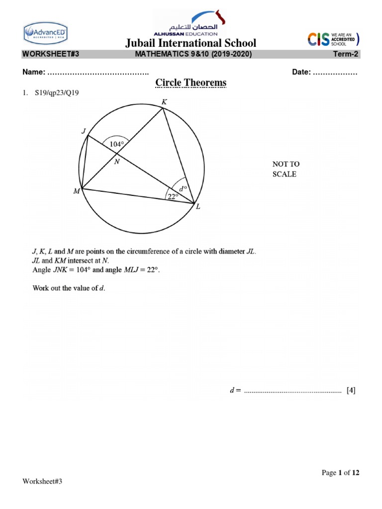 Circle Theorems IGCSE | PDF