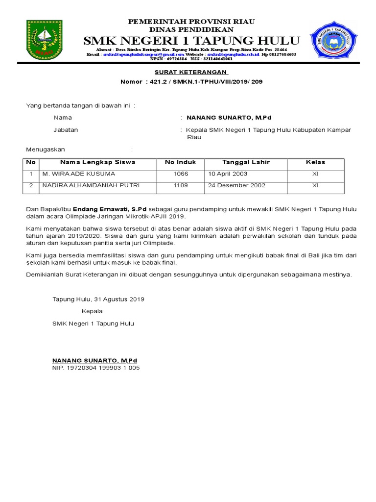 Kop Surat SMK | PDF