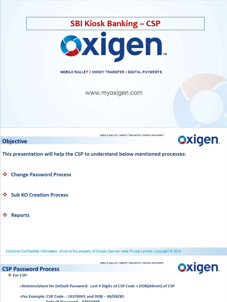 Sbi Kiosk CSP PDF | PDF