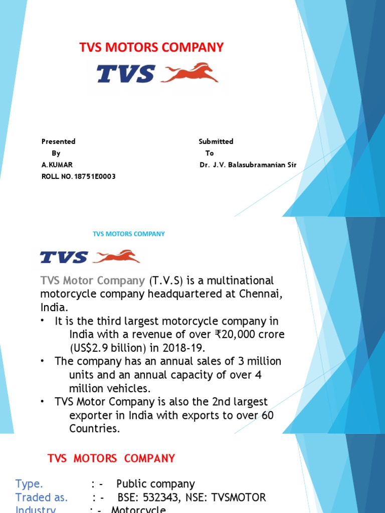 TVS Motors Company | PDF