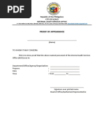 Certificate of Appearance Template | PDF
