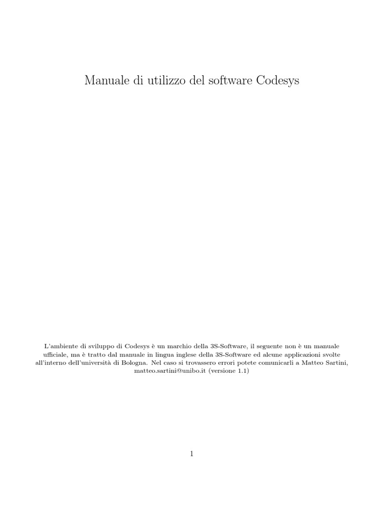 Manuale Codesys | PDF
