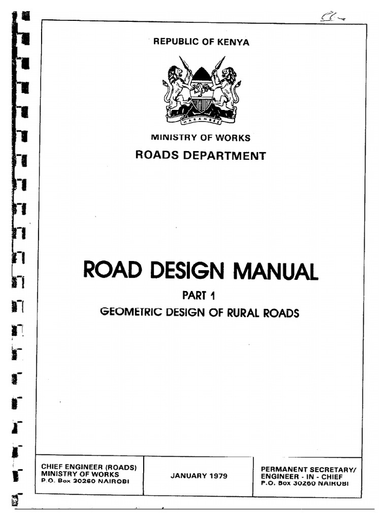 ROAD DESIGN MANUAL - PART I - Geometric Design PDF | PDF