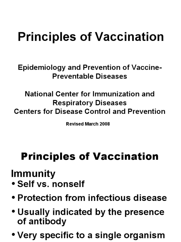 Principles of Vaccination | PDF | Vaccines | Immune System