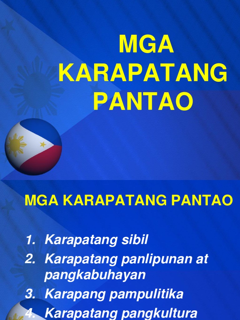 23.1 KRAPATANG SIBIL, PANLIPUNAN PAGKABAYAN,,PULITIKAL, KULTURA at ...