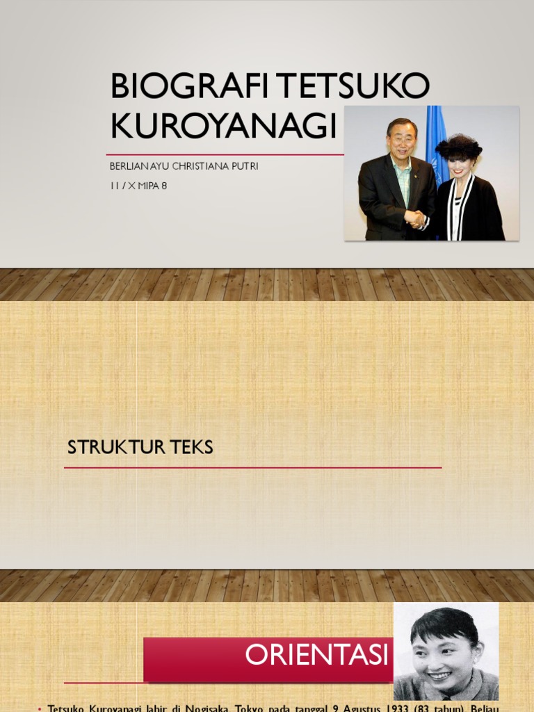 Biografi Tetsuko Kuroyanagi | PDF