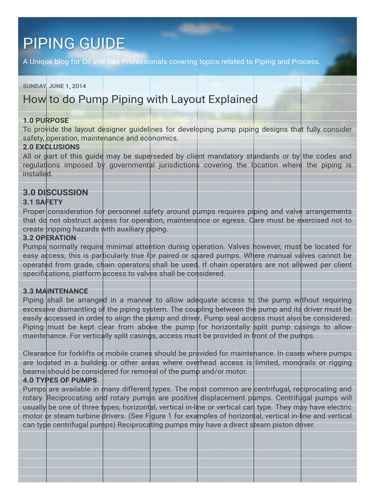 Pump Piping Layout Best Practices | PDF