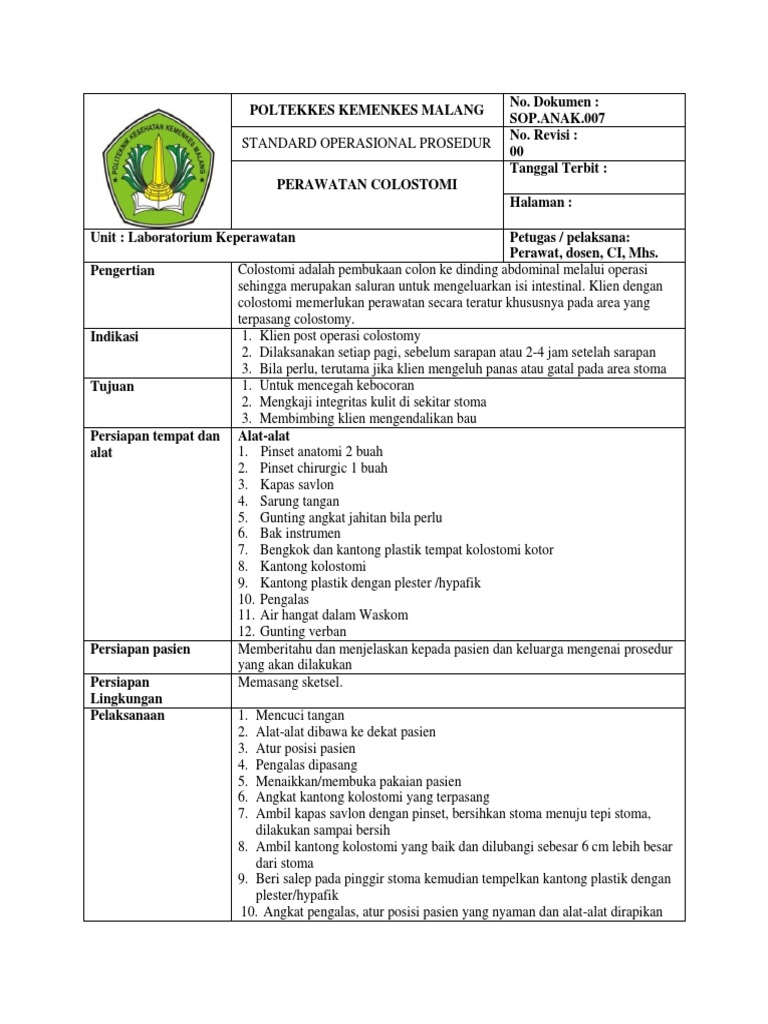 Spooling & Kolostomi Anak | PDF