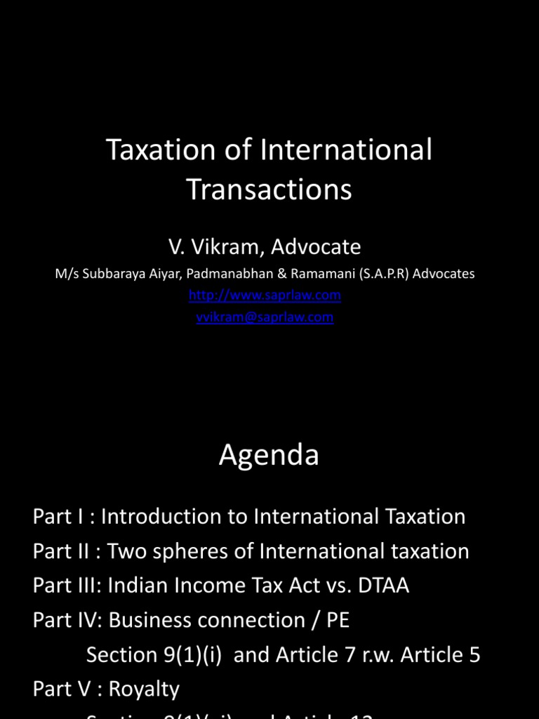 Income Tax Notes | PDF | Tax Treaty | International Taxation
