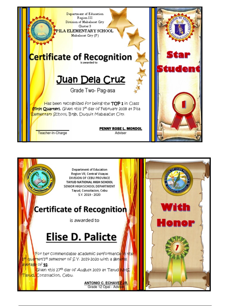 Award Certificates EDITABLE | PDF | Secondary Education