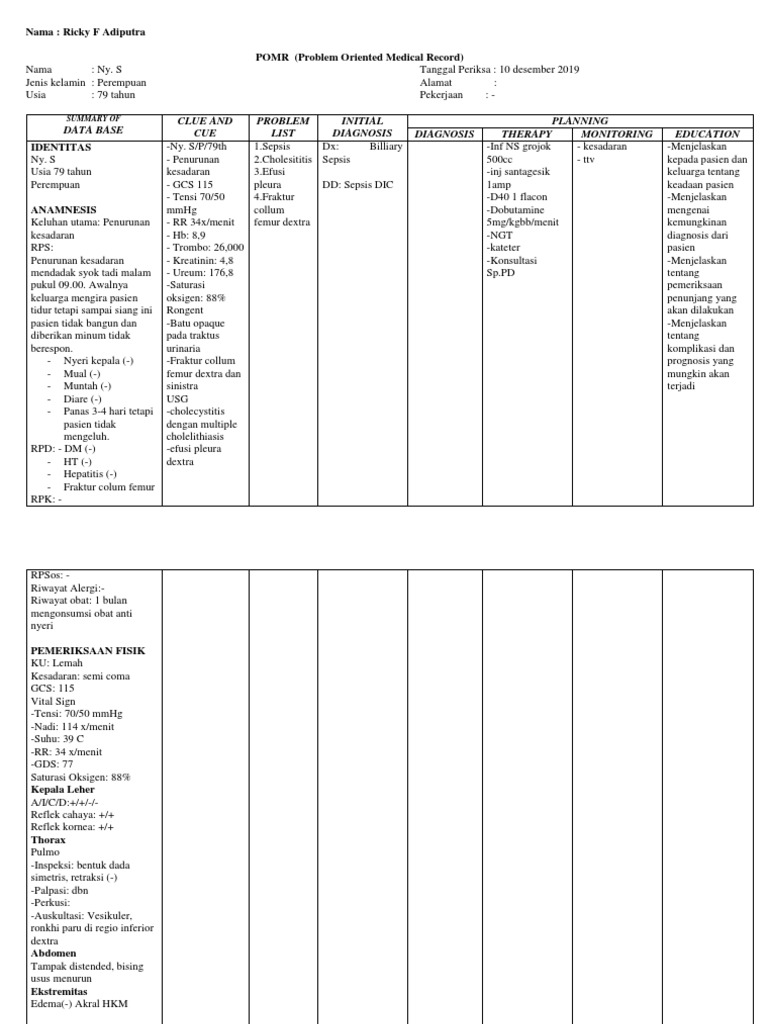 Diagnosis Sepsis dan Cholecystitis pada Lansia | PDF