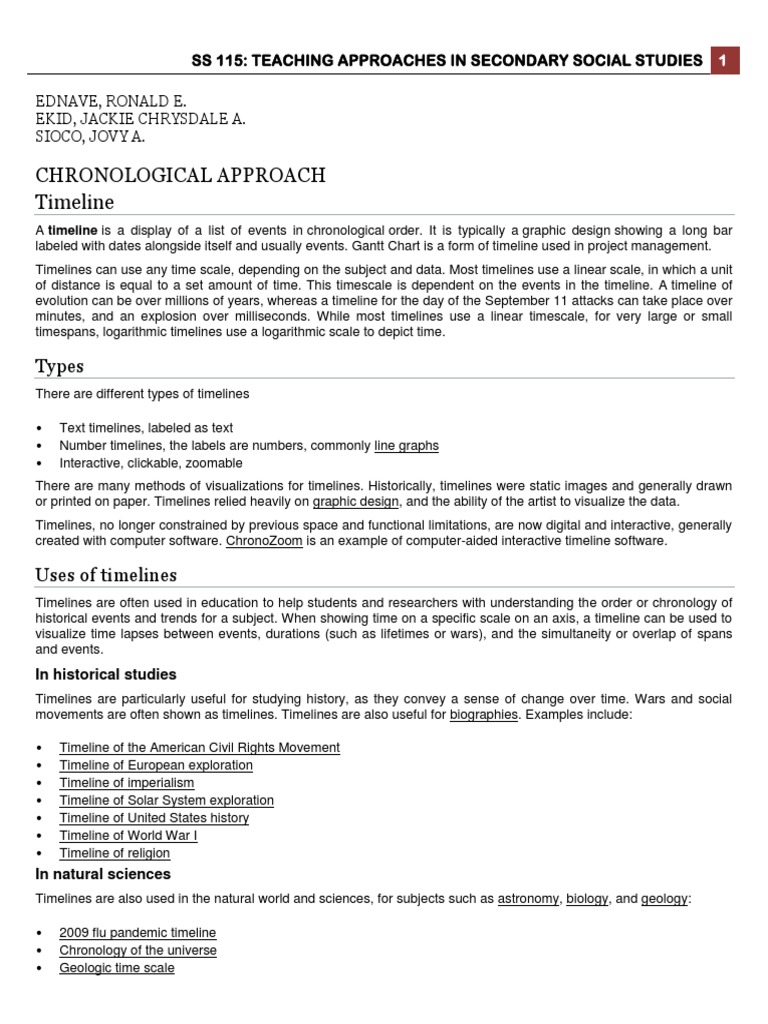 Chronological Approach | PDF | Intelligence Analysis | Computing And ...