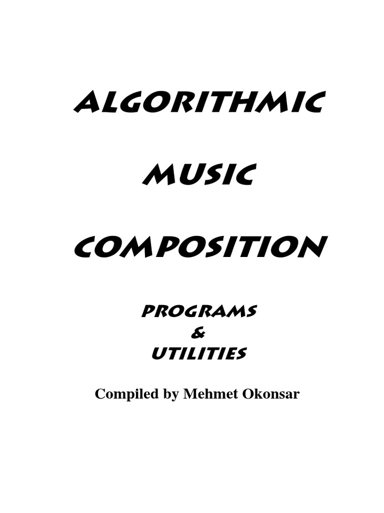Algorithmic Music Composition Programs | PDF Algorithmic Music Composition Programs | PDF