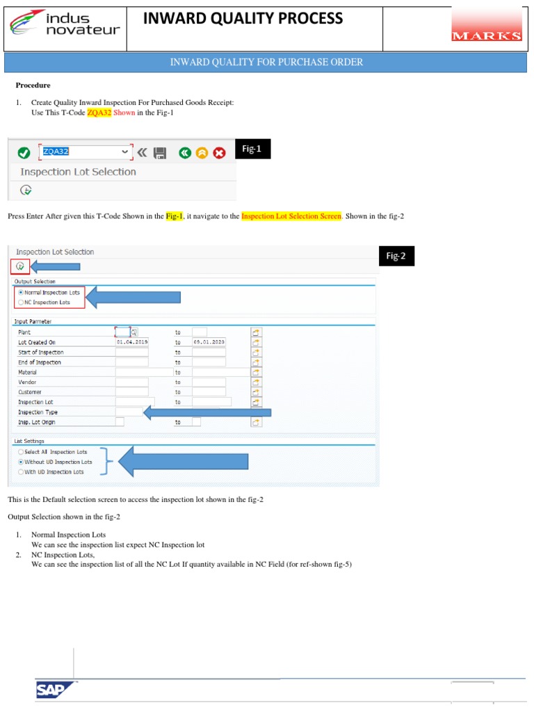 Inward Quality Inspection Guide | PDF