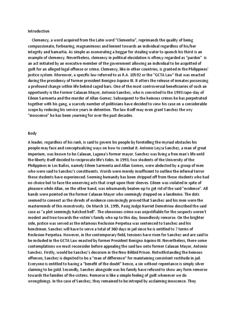 Collaborative Essay (Example) | PDF | Pardon | Morality