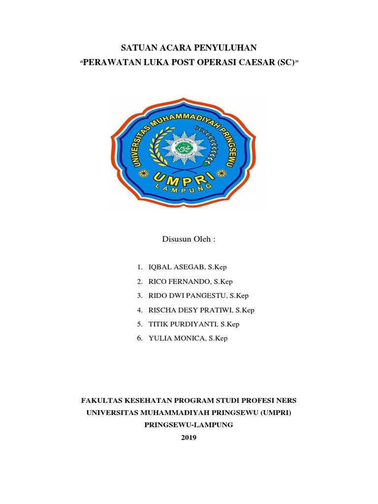 Perawatan Luka Post Operasi SC | PDF | Karier & Perkembangan ...