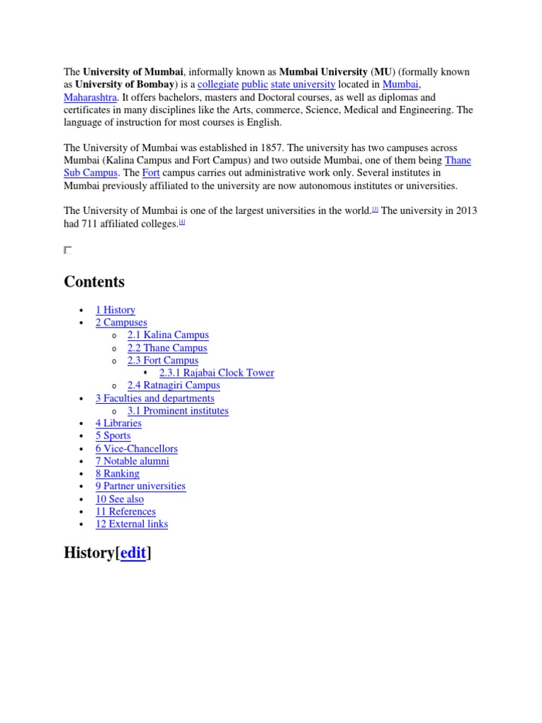 The University of Mumbai | PDF