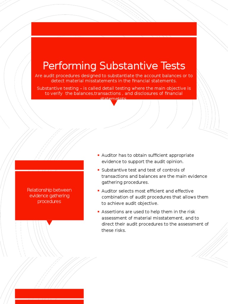 Substantive Testing | PDF