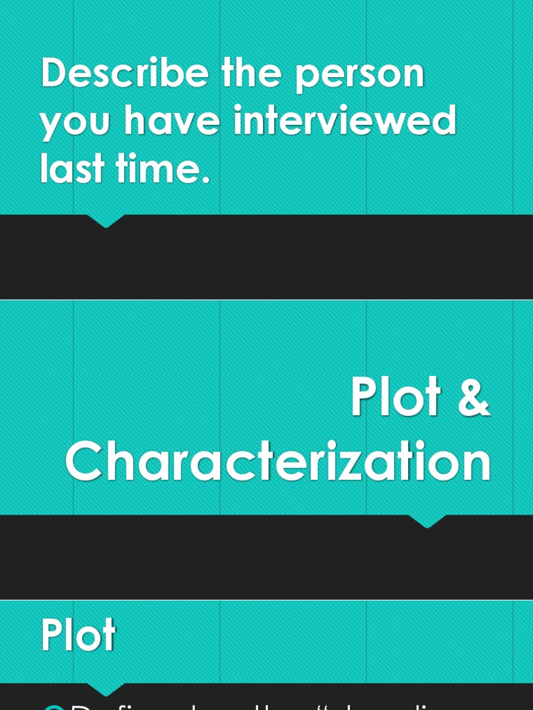 Plot & Characterization | PDF