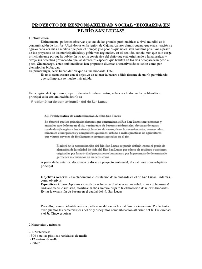Proyecto de Responsabilidad Social | PDF | Residuos | Contaminación