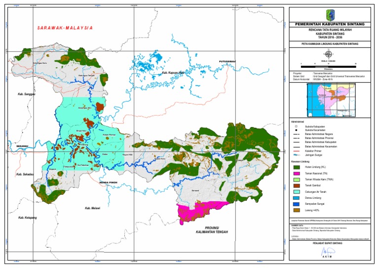 Peta Kawasan Lindung Sintang PDF | PDF